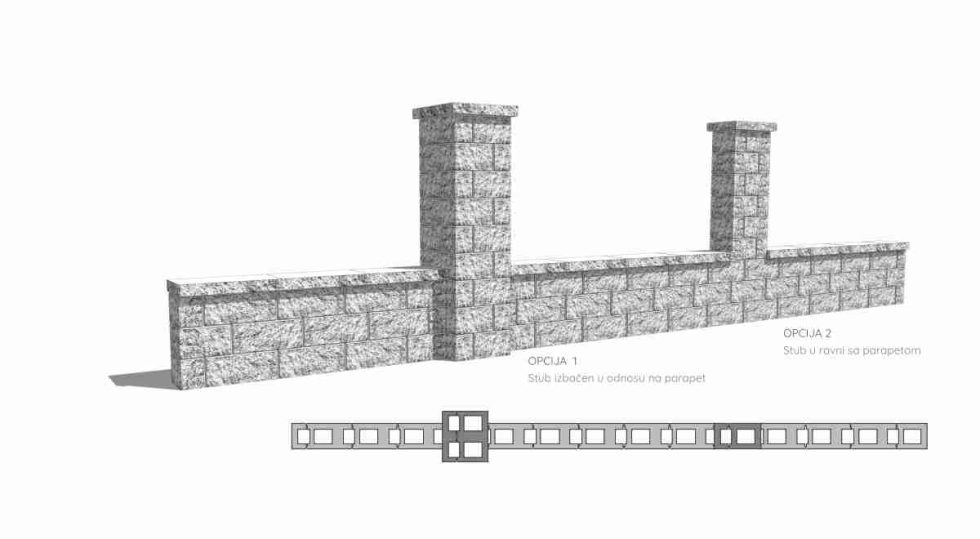 V-blok sistem - Elementi za ograde Vibopresovani betonski elementi ...